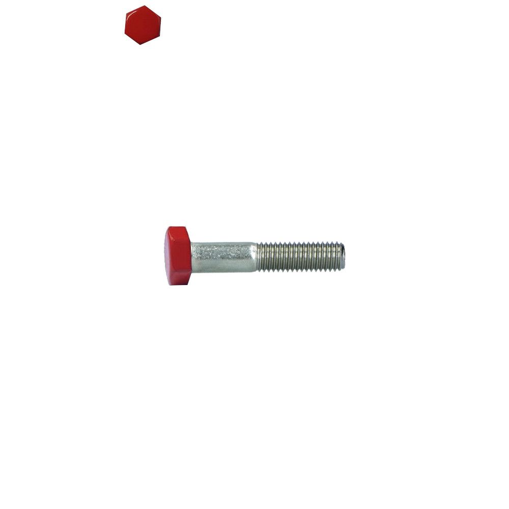 Vis à métaux Rouge M6x40 mm tête hexagonal acier zingué 8.8 par 50 ...