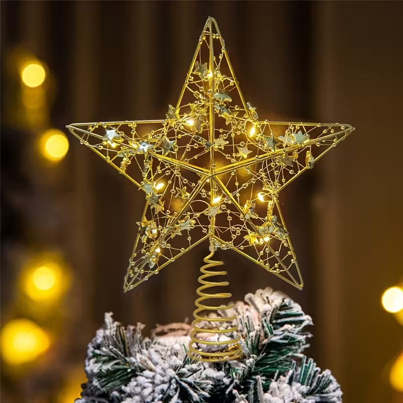 Estrella para la punta del árbol de Navidad, Iluminación LED de 25 x 28 ...