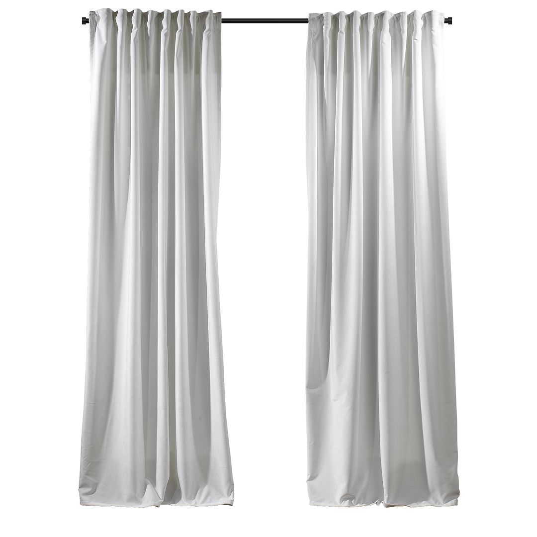 Rideau En Velours Extra Long de 1 Panneau Blanc 280*400 | Leroy Merlin