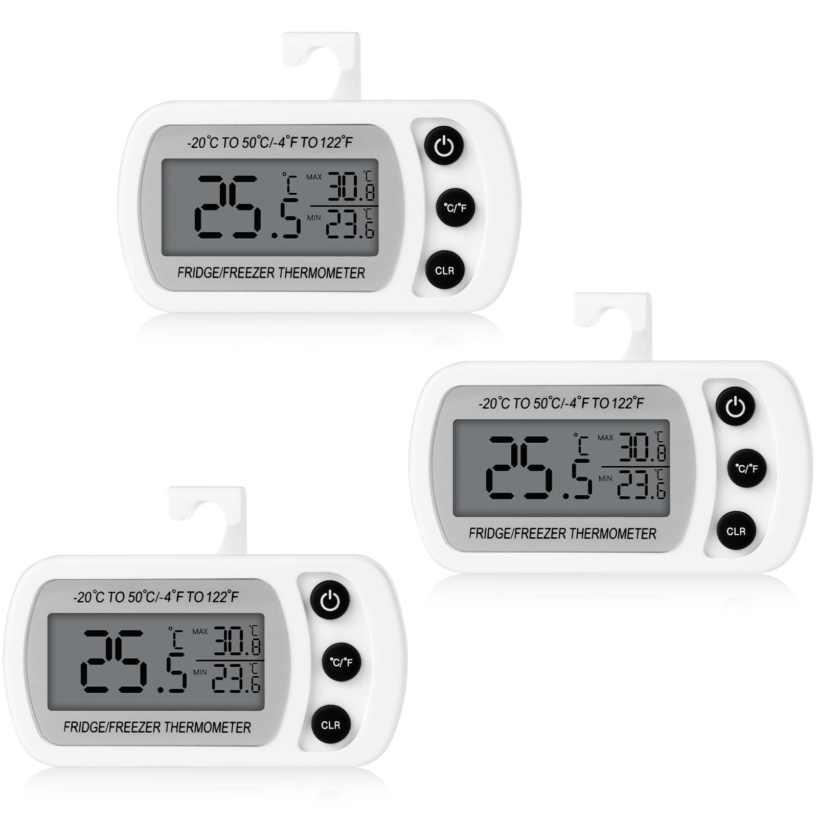 3 Piezas Termómetro Digital para Nevera,Termómetro Magnético para ...
