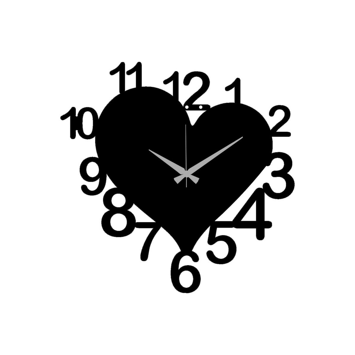 Reloj de Pared Corazón 2, Metal, Negro, EPIKASA | Leroy Merlin