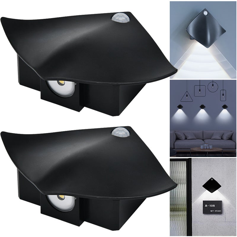 Juego de 2 luces de pared inalámbricas, luz nocturna con sensor de ...