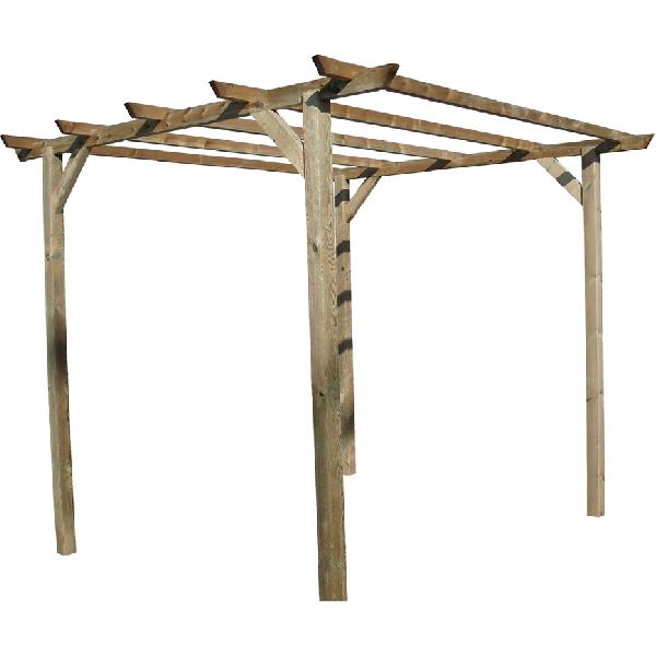 PÉRGOLA DE MADERA 3 x 3 m - h. 2.5 | Leroy Merlin