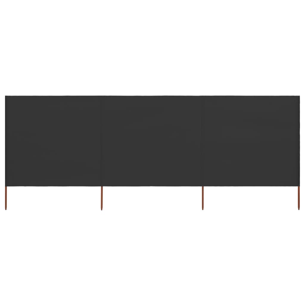 Paravent 3 panneaux Tissu 400 x 160 cm Anthracite | Leroy Merlin