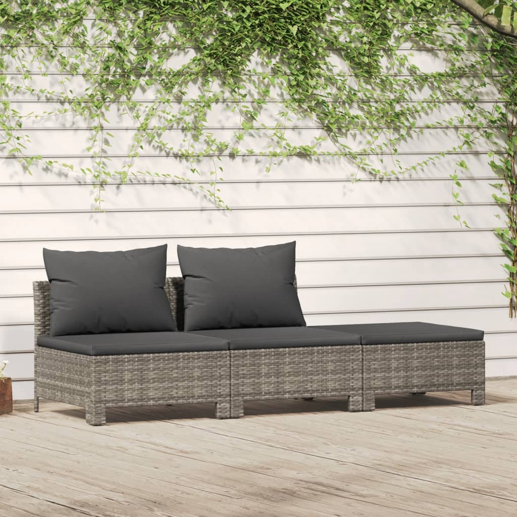 Salon bas de jardin en Acier Gris 2 personnes | Leroy Merlin