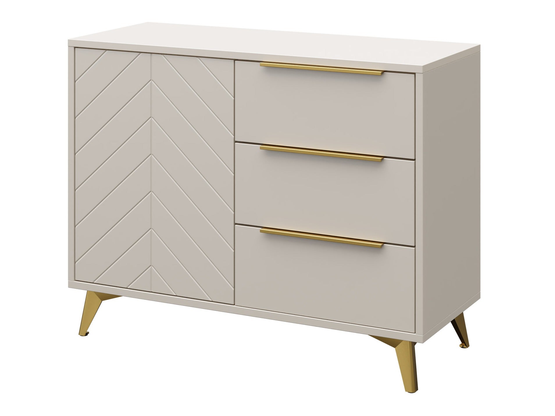 Commode Comfivo Camlue 112, Beige, Tiroirs et portes, 80x104x40cm ...