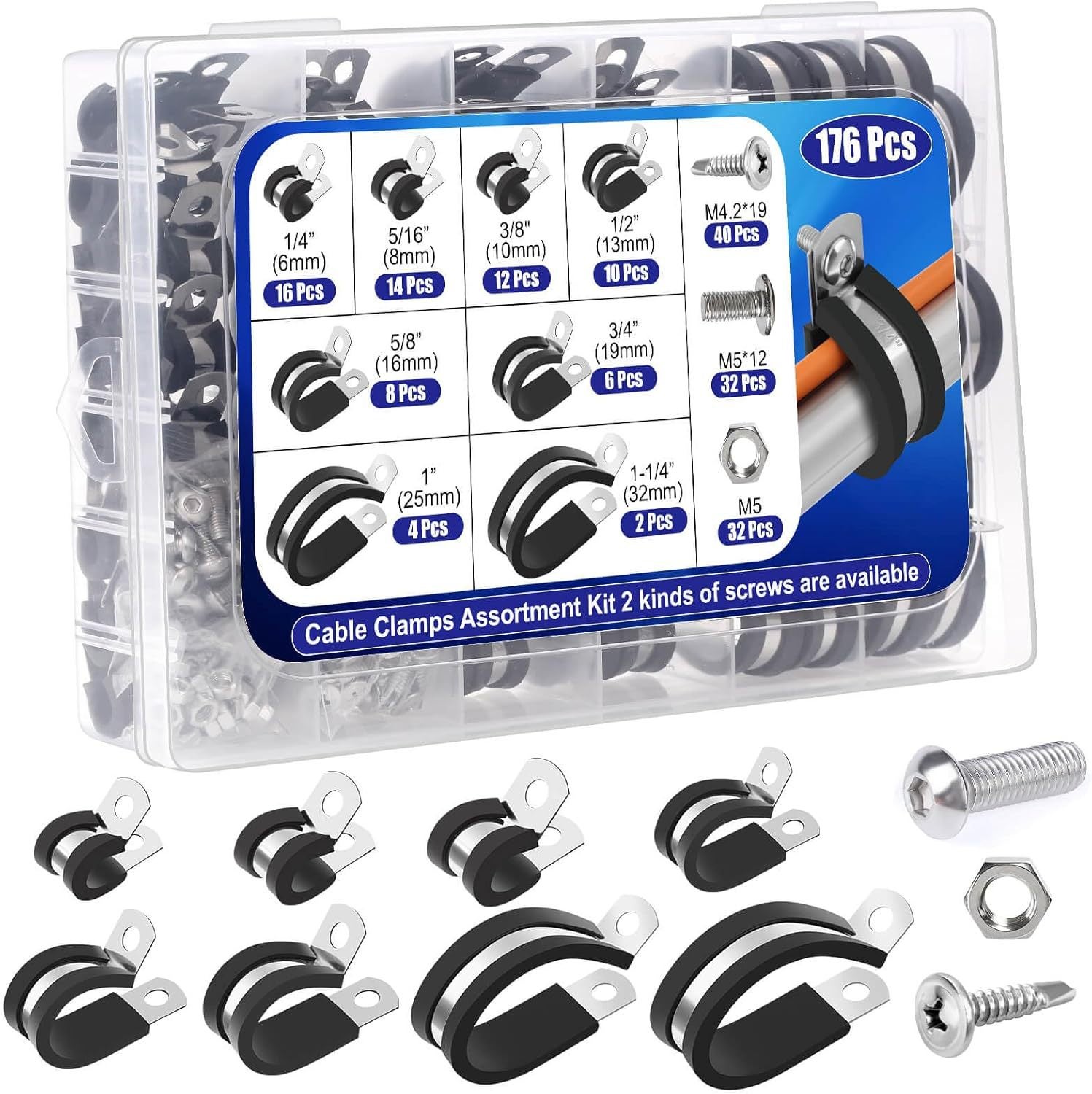 Abrazaderas para mangueras, kits de abrazaderas para cables con ...