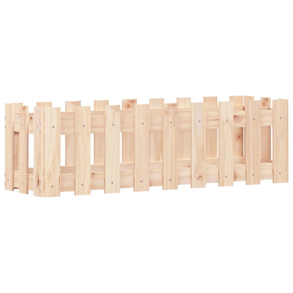 Jardinière surélevée avec clôture en pin massif 100x30x30cm - COMFORTXL ...