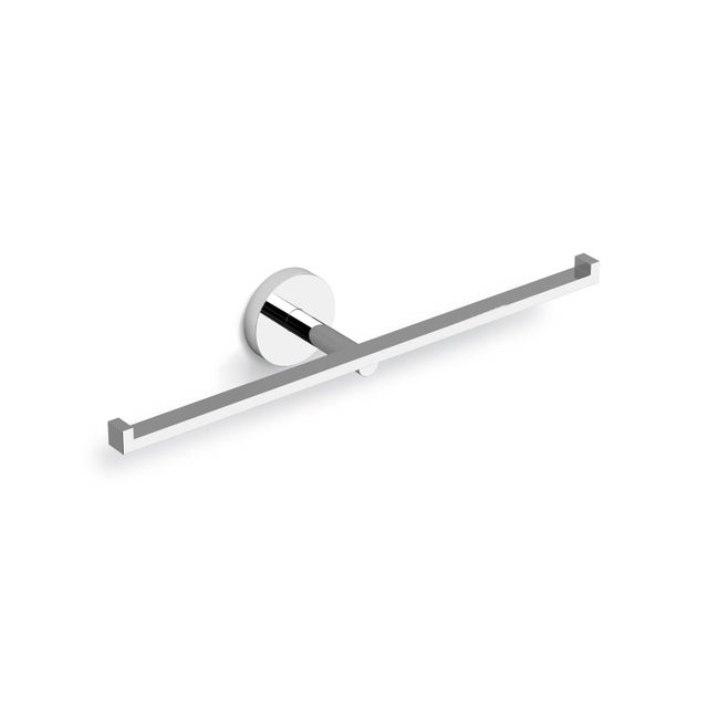 Clou porte-rouleau de toilette Flat 28.2x4.8cm double chrome | Leroy Merlin