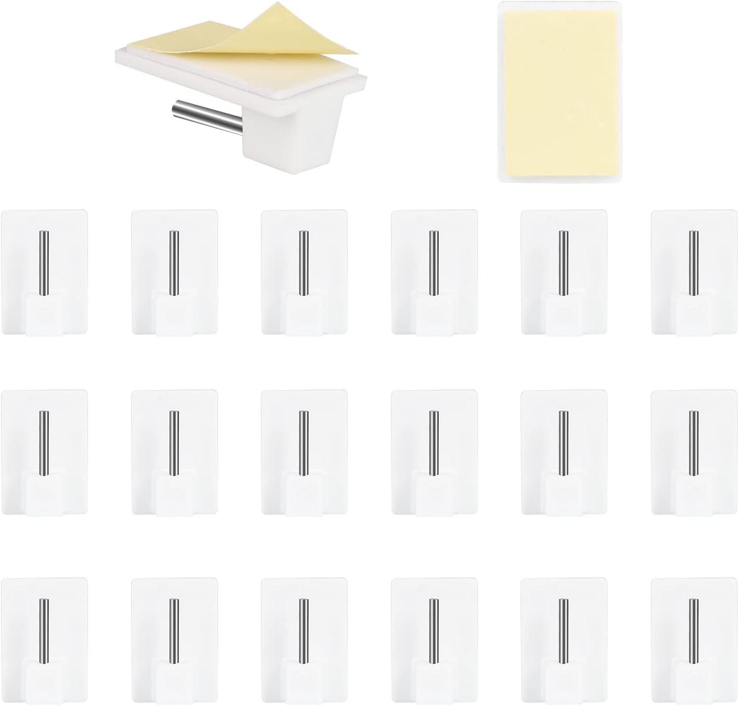20PCS Crochets Autocollants pour Barres de Rideaux sans Percage ...
