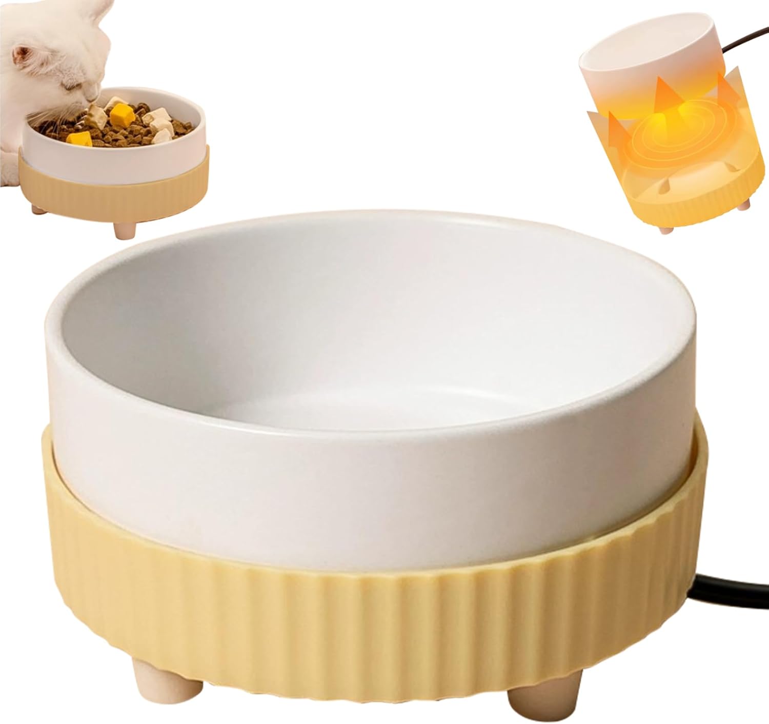 Cuenco calefaccionado para perros, 350 ml, cuenco calefactor para ...