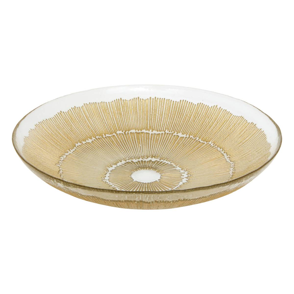 Plat de présentation Céleste D.30cm verre doré - Atmosphera créateur d ...
