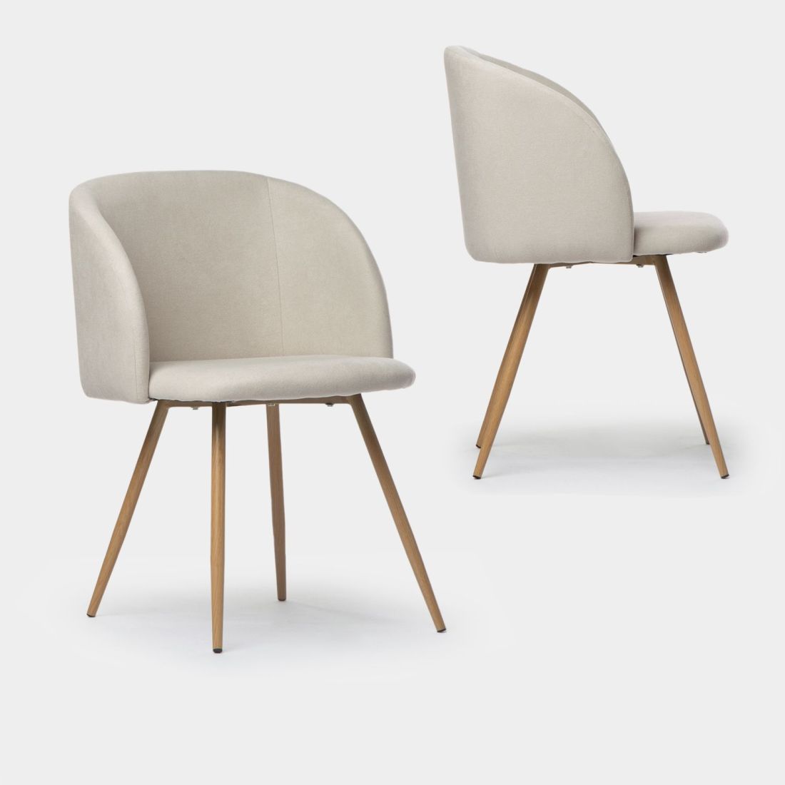 Packs 2 sillas Beige 54 x 82 cm | Leroy Merlin