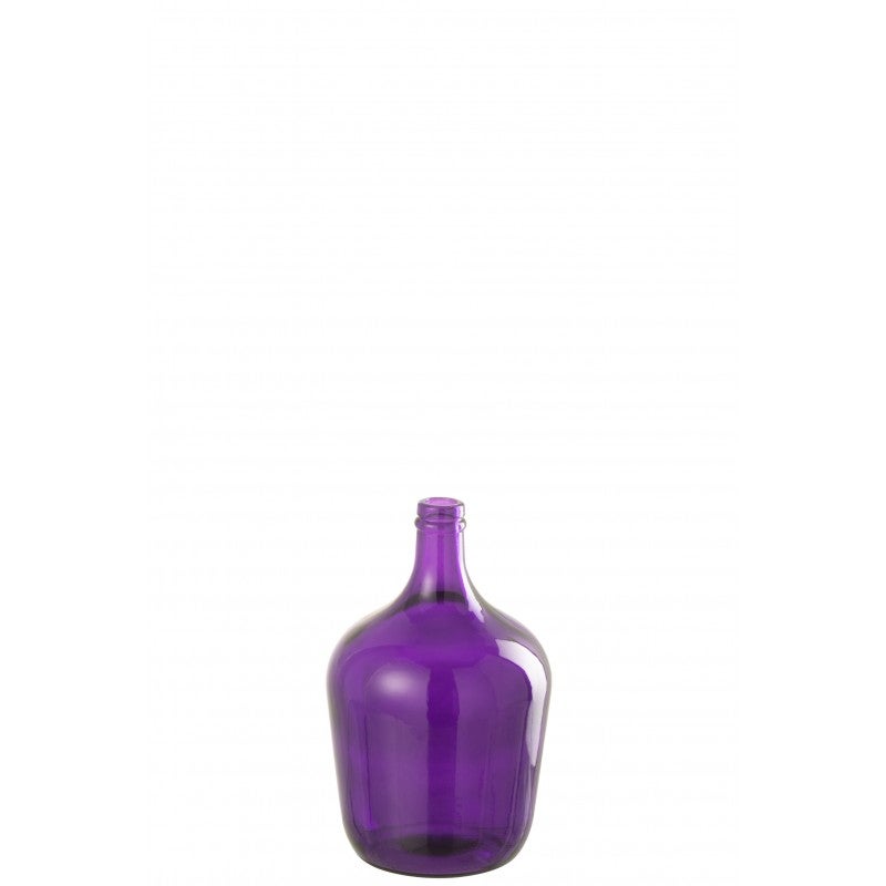 Botella de vidrio morado de 18x18x30 cm | Leroy Merlin