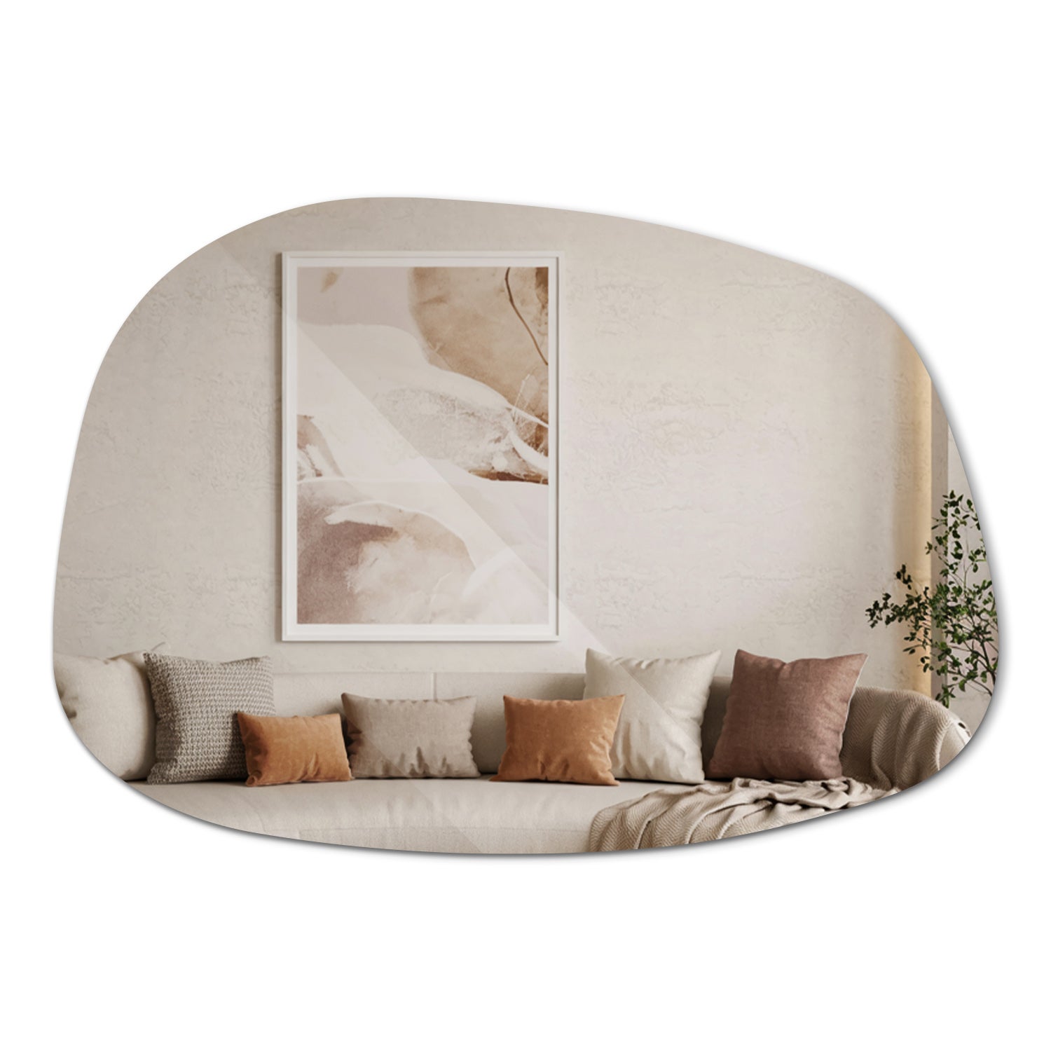 Miroir design en forme de tache originale - Miroir irrégulier grand ...