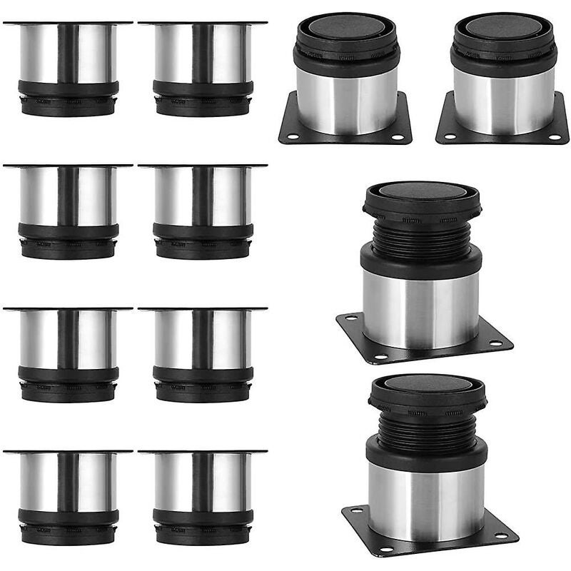Lot de 12 pieds réglables en acier inoxydable pour meubles de table de ...