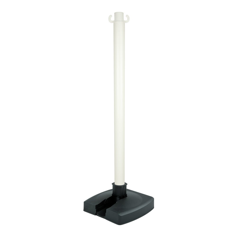 Poteau PVC Blanc BI-POSE sur socle lesté 4kg - 2000024 | Leroy Merlin