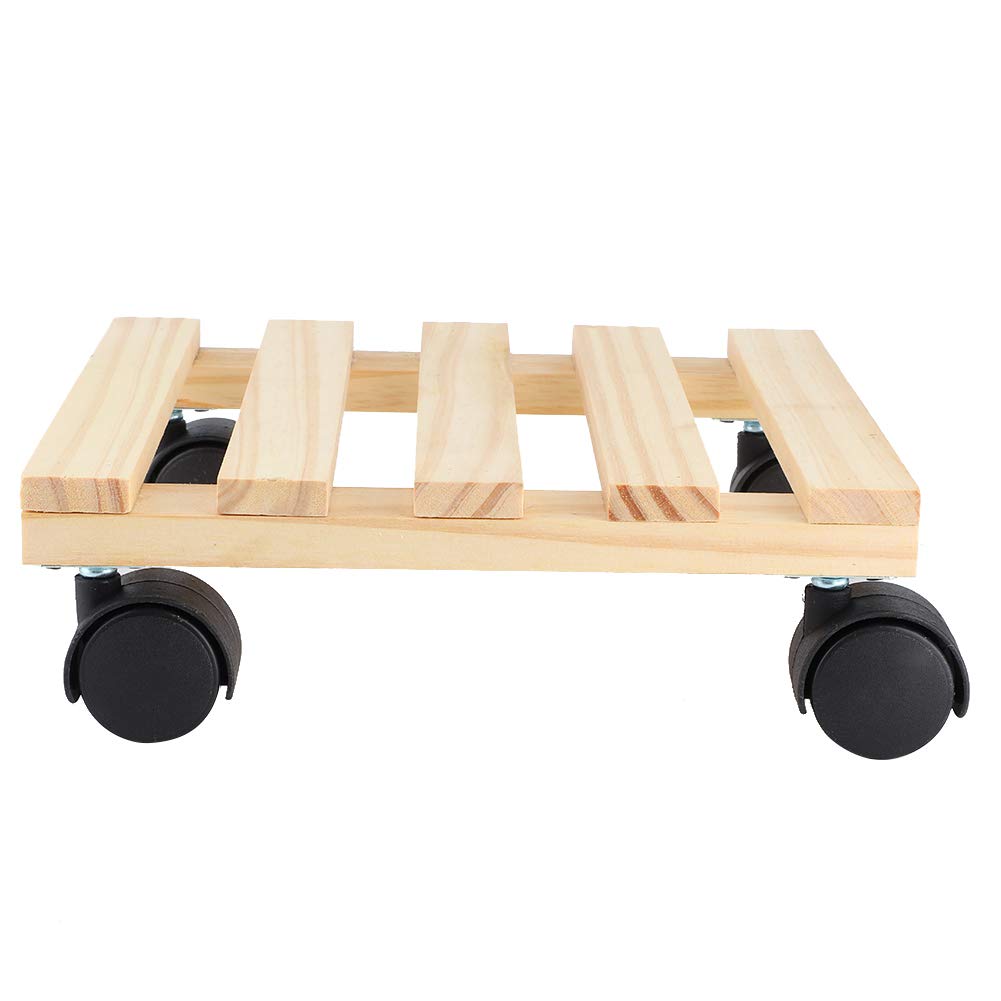 Support étagères en bois de plateau mobile de rouleau de Base de Pot de ...