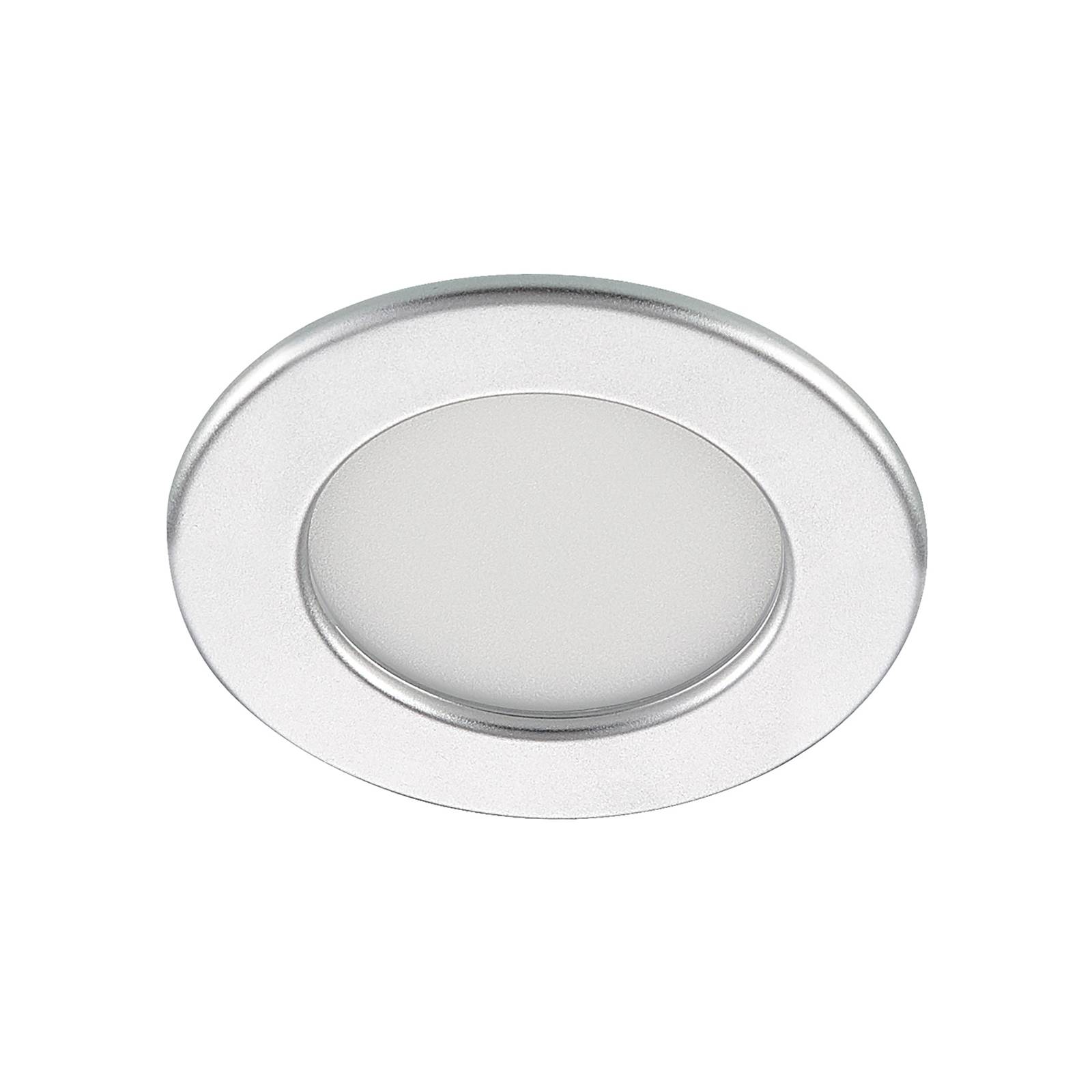 Lámpara empotrable Prios LED Cadance, plata, 11,5 cm, atenuable, foco ...