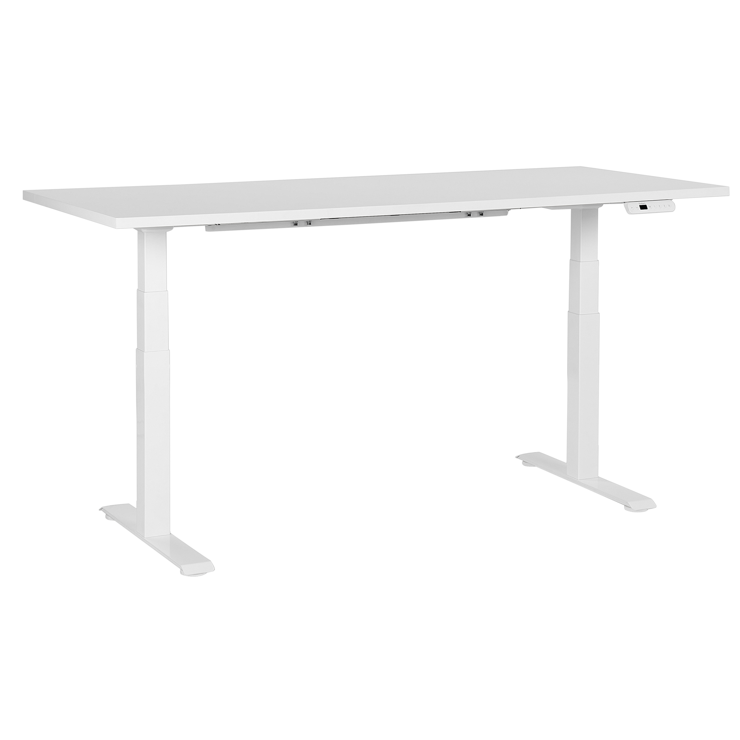 Bureau réglable en hauteur électriquement DESTINES Blanc 180 cm 80 cm | Leroy Merlin