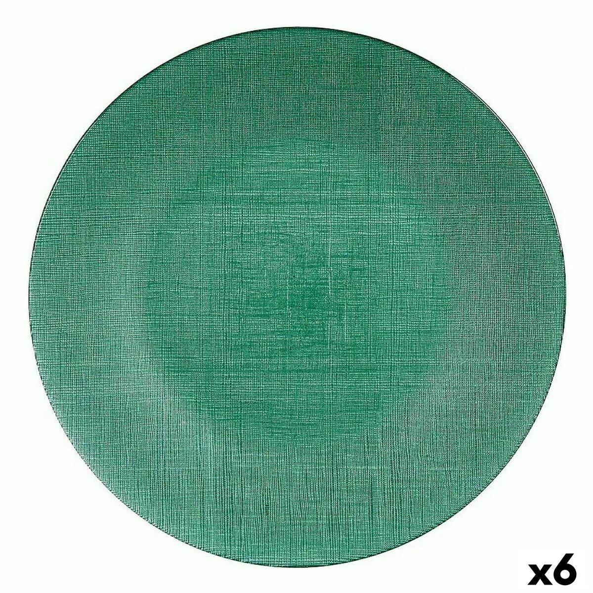 Piatto da pranzo Verde Vetro 32,5 x 2,5 x 32,5 cm (6 Unità) | Leroy Merlin