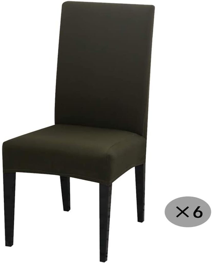 Housse de chaise élastique moderne 6 pièces - Housse de protection ...