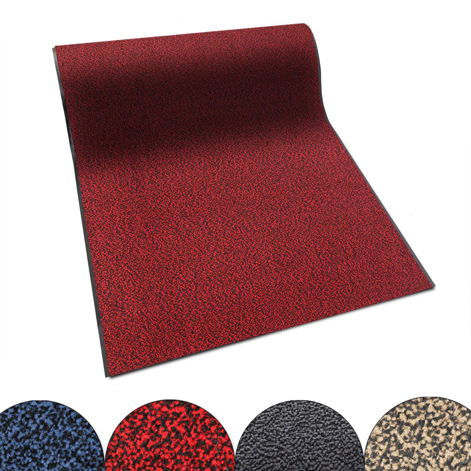 Tapis sur mesure antidérapant, absorbant, Rouge, 120 x 200 cm | Leroy ...