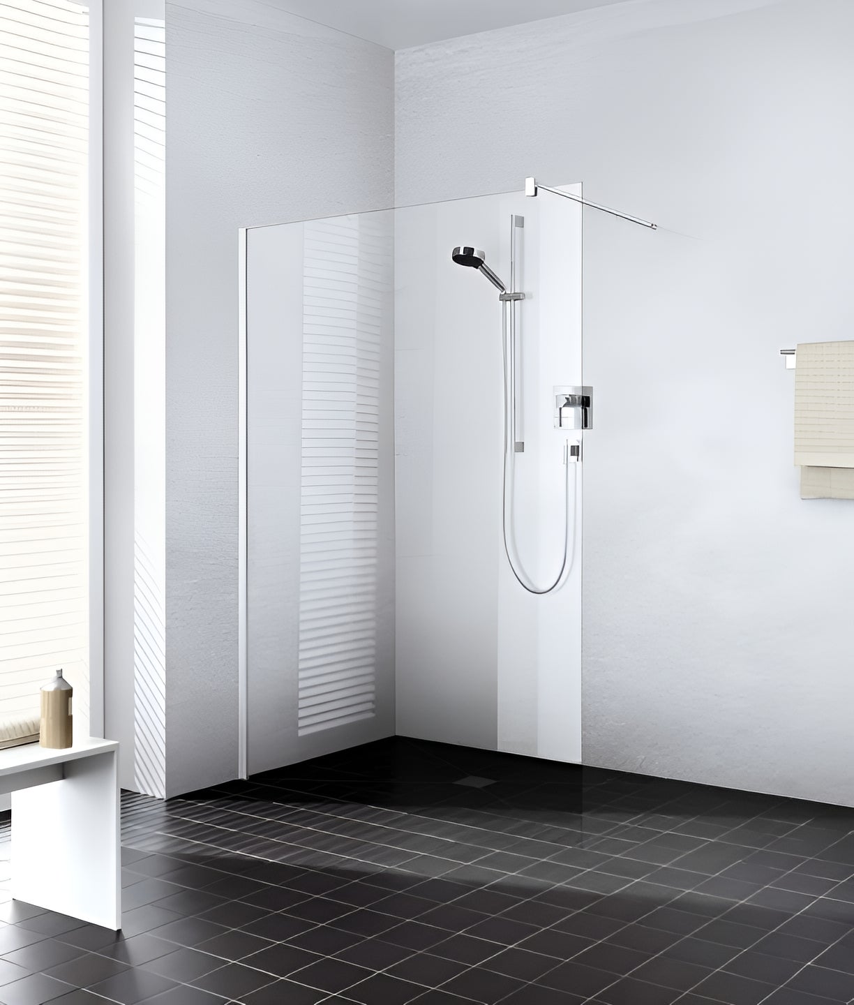 Paroi de douche walk-in-SHOWER largeur 130 cm hauteur 200 cm profilé ...