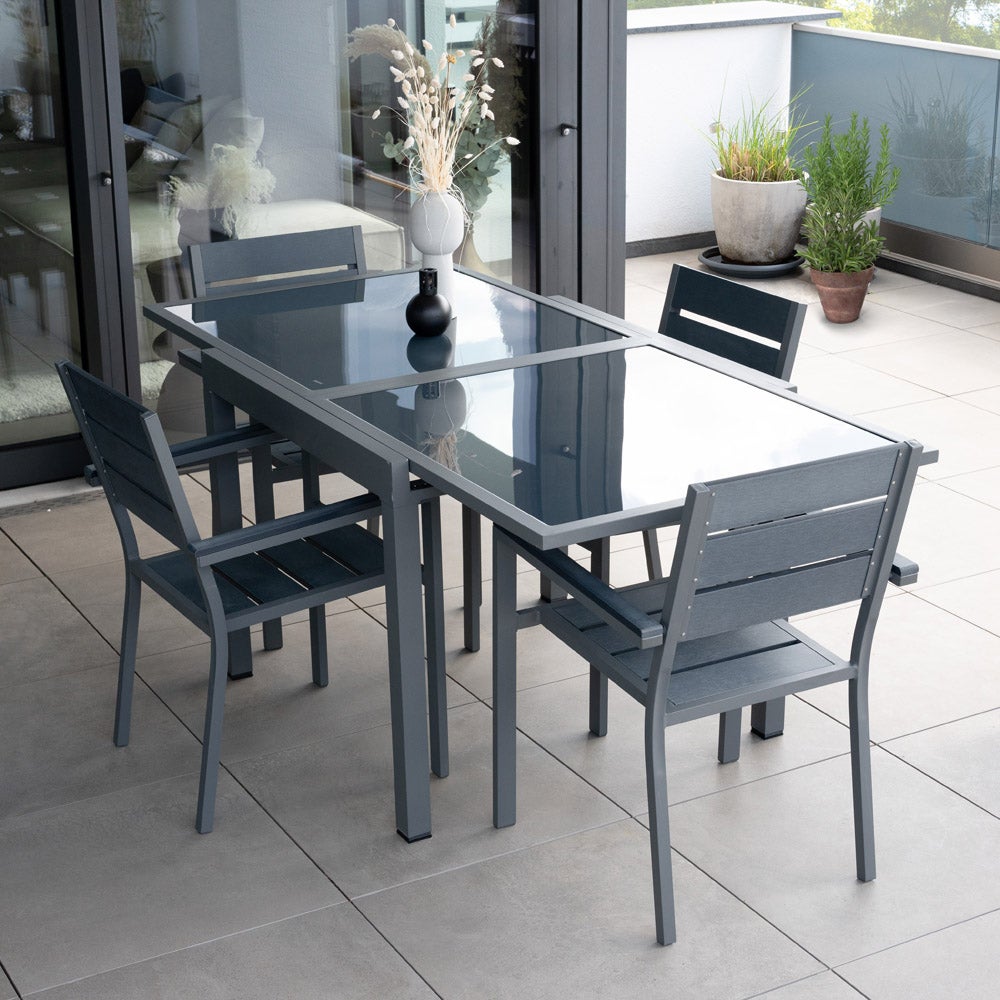 HOME DELUXE - Table de jardin extensible - VERANO - ca. 90 (180) x 90 x ...