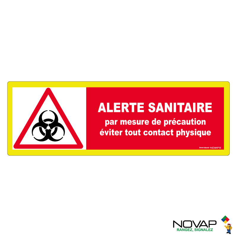 Panneau Alerte sanitaire - Mesure de précaution - haute visibilité ...