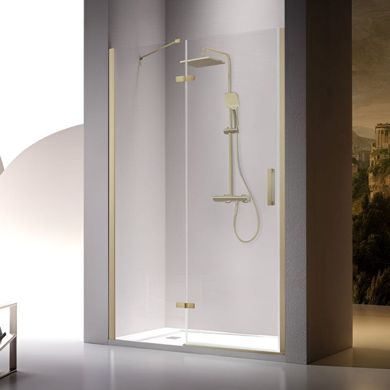 Frente de ducha plegable NARDI oro cepillado 70-74 cm | Leroy Merlin