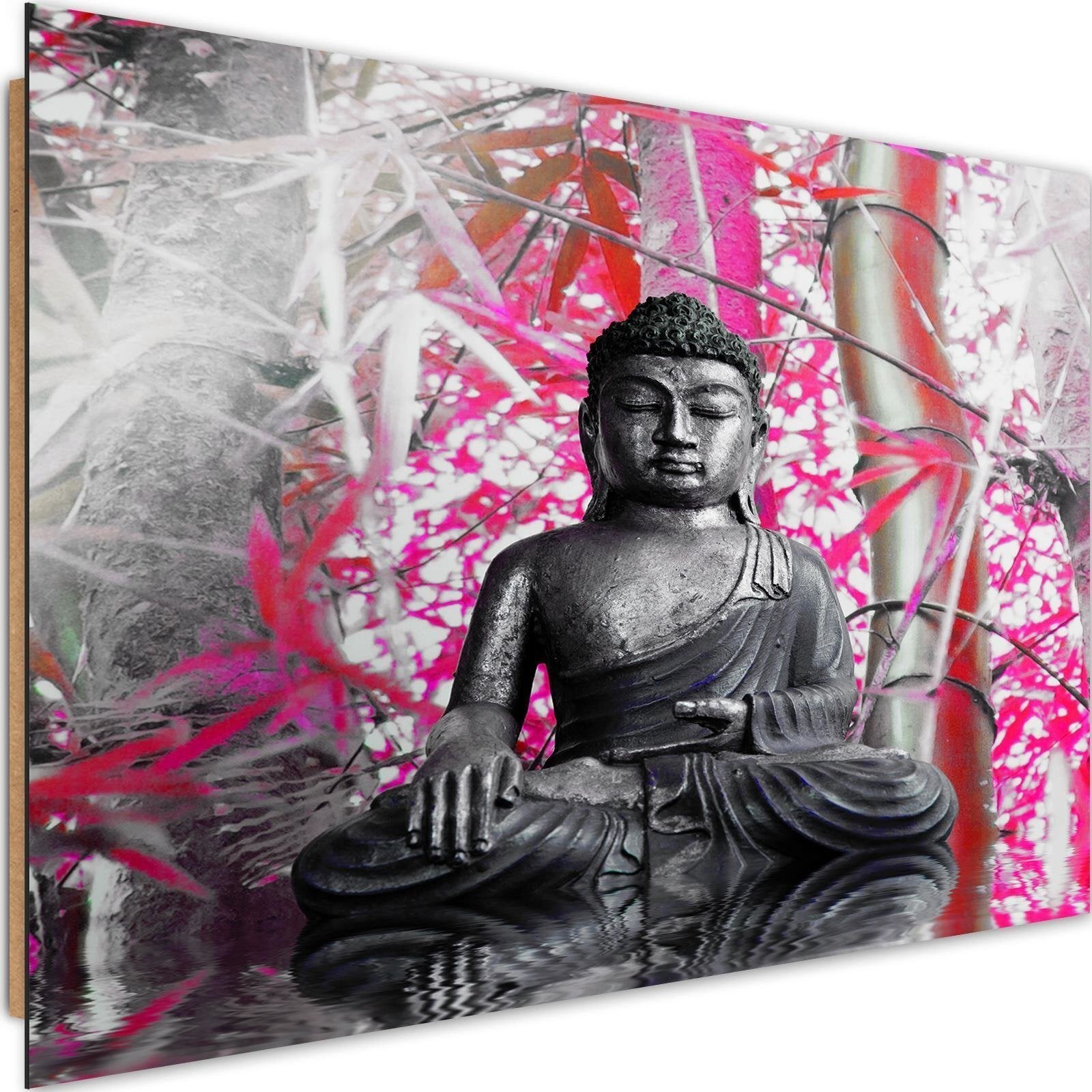 Tableau bois bouddha et bambou - 120 x 80 cm | Leroy Merlin