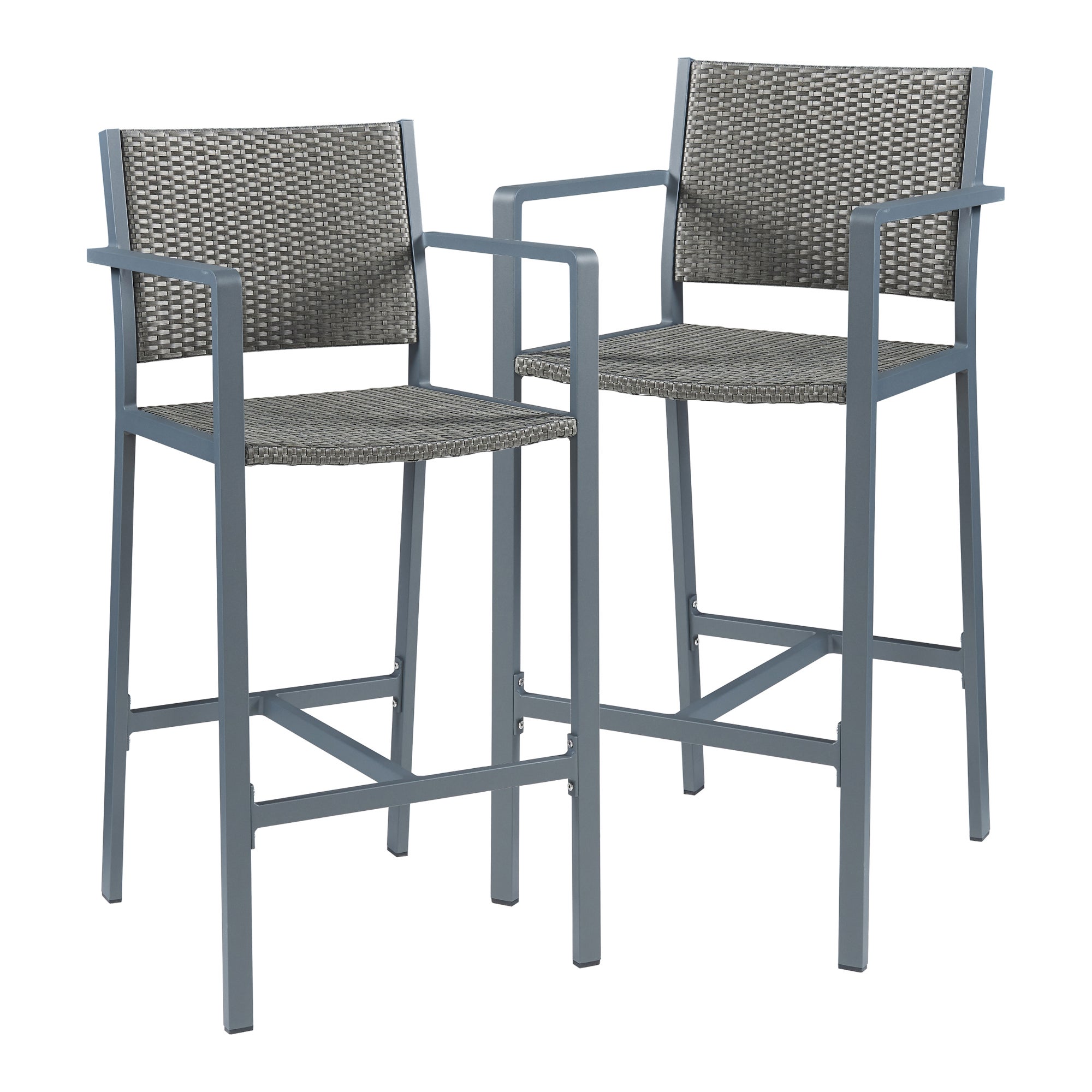 Lot de 2 tabourets de bar pour extérieur Avise hauteur d'assise 75 cm ...