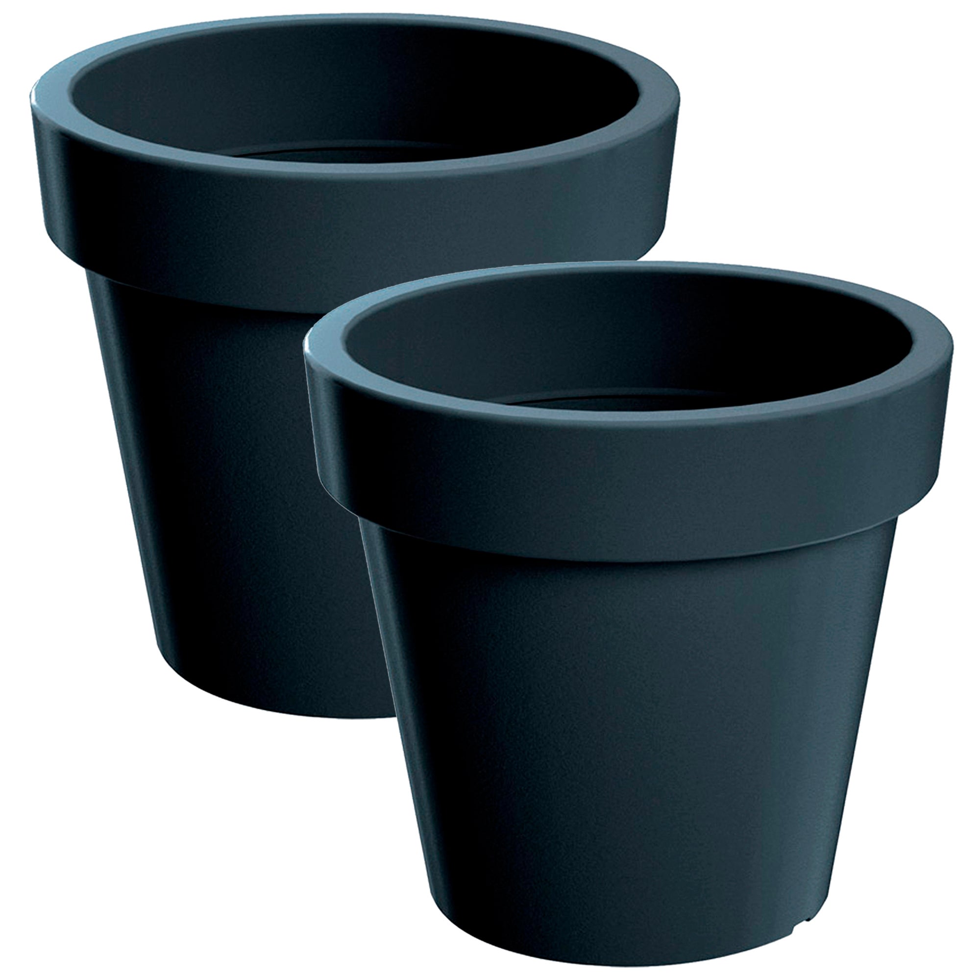 Lot de 2 pots de fleurs en plastique - LOFLY - | Leroy Merlin