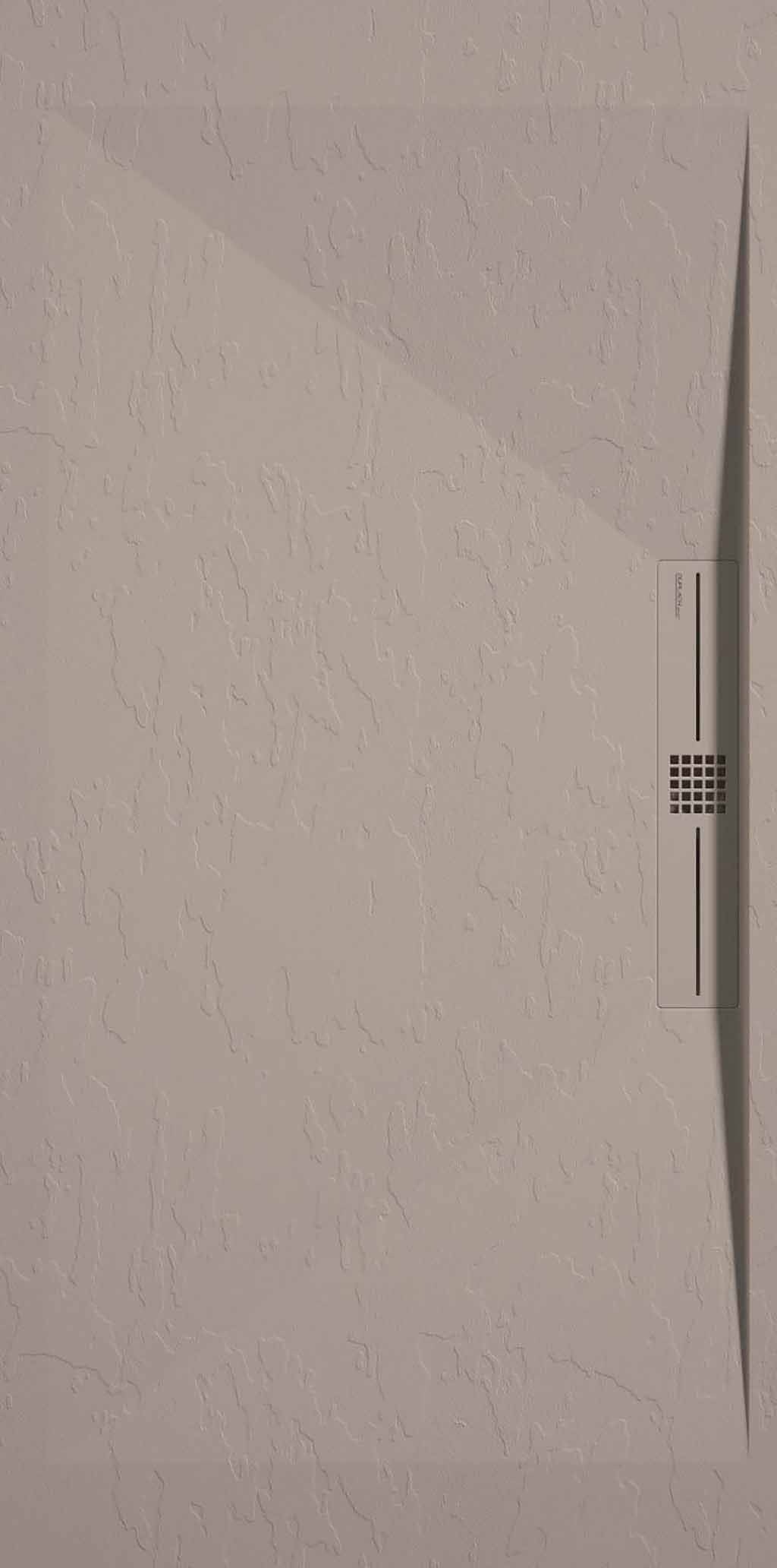 Receveur de douche Sable, finition Ardoise Stone SIDE, grille de ...