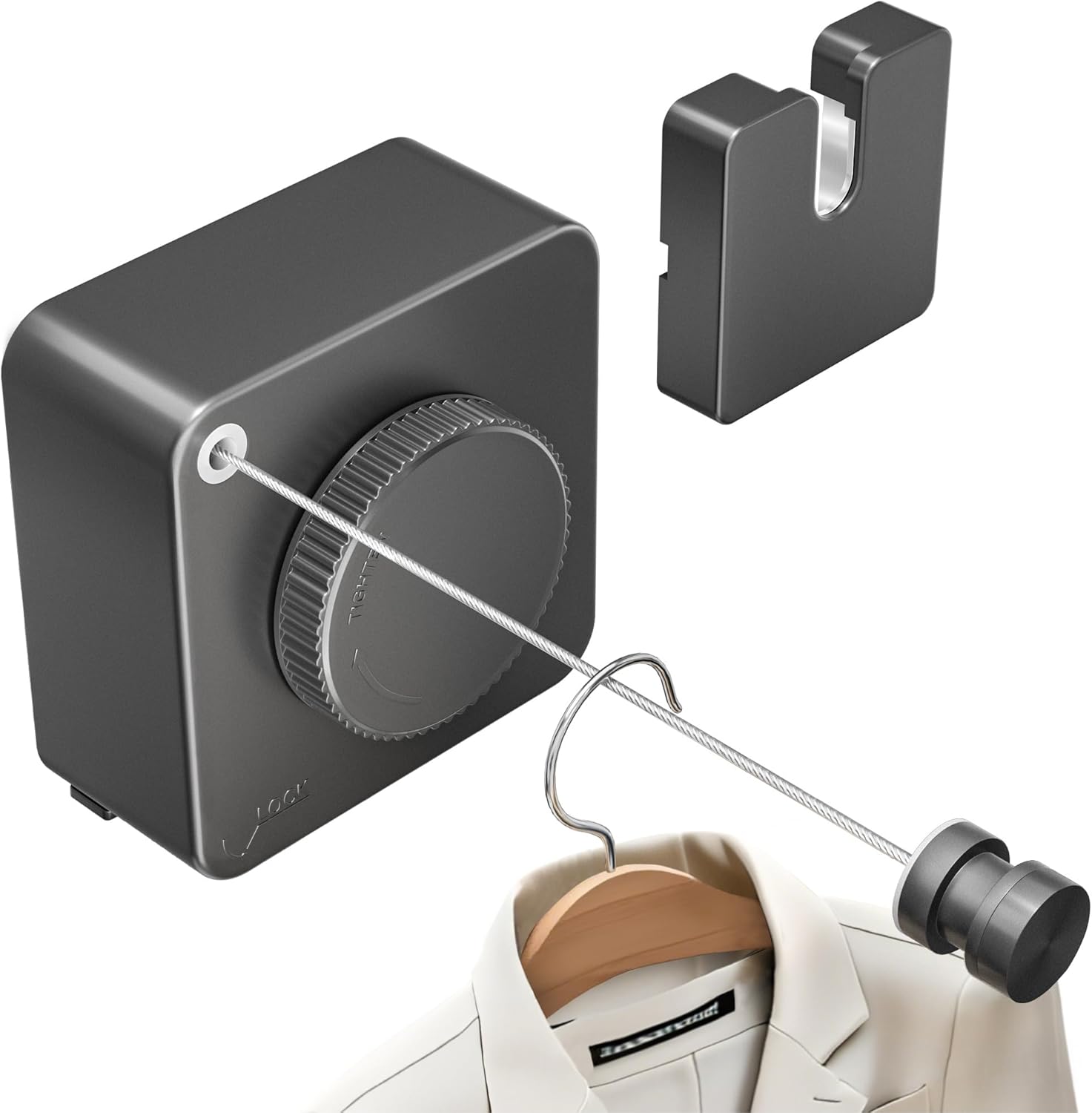 Étendoir à linge rétractable pour intérieur et extérieur, résistant et ...
