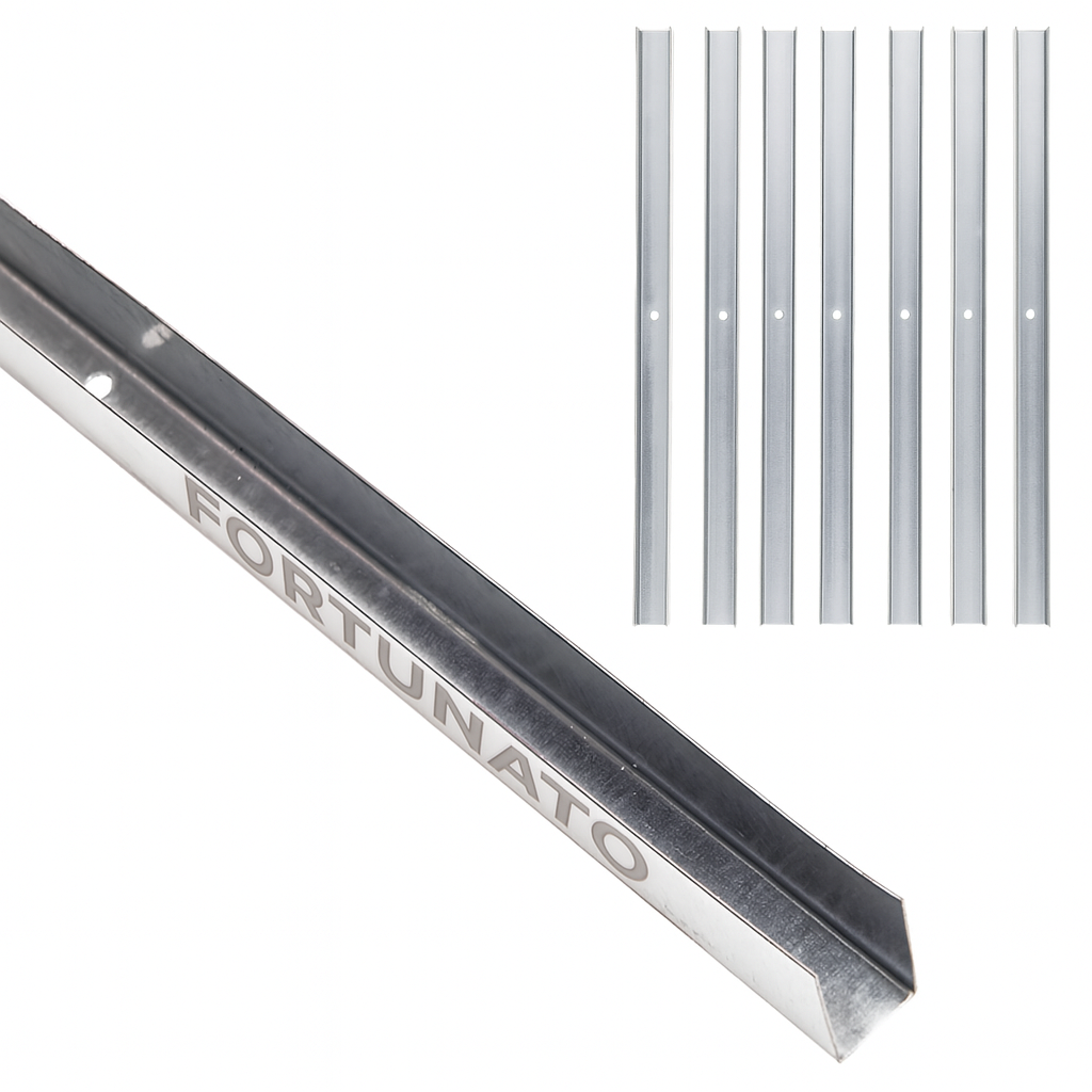 Guida u standard 2 m profilo preforato sp 0,6 mm fissaggio cartongesso ...