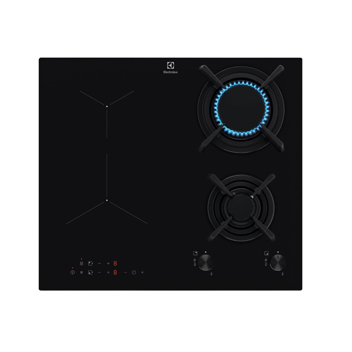 Table de cuisson mixte induction 4 feux 60cm 4500w noir - Electrolux ...