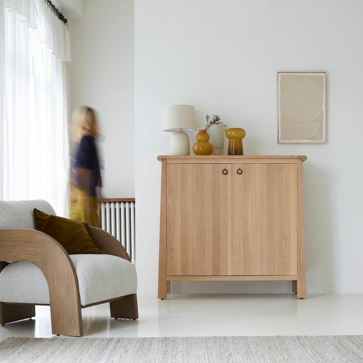Tikamoon Buffet en bois de chêne 125 Volute | Leroy Merlin