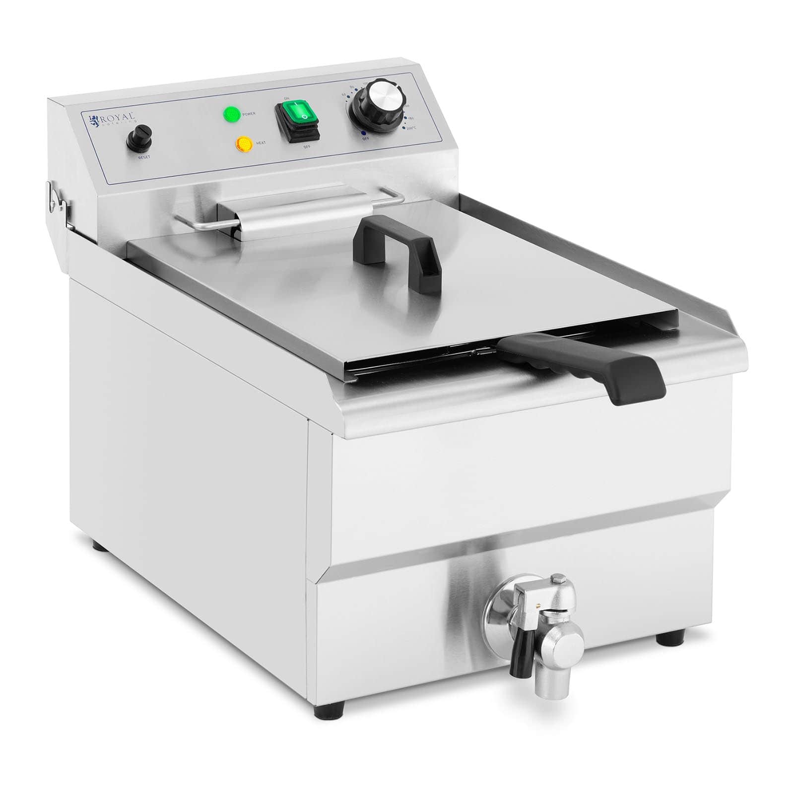 Friggitrice elettrica 13 litri 3000 watt valvola di scarico zona fredda ...