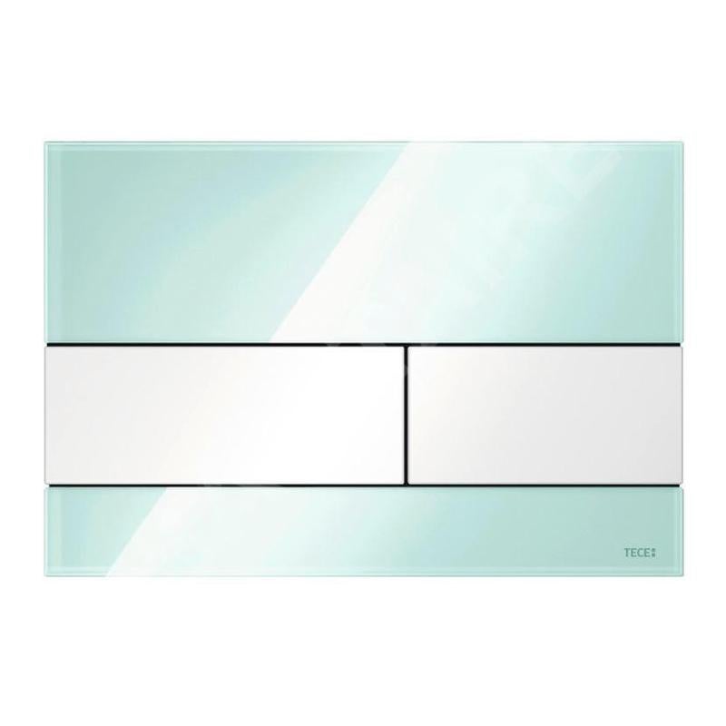 Tece TECEsquare - Commande de chasse d'eau, verre vert / blanc 9240803 ...