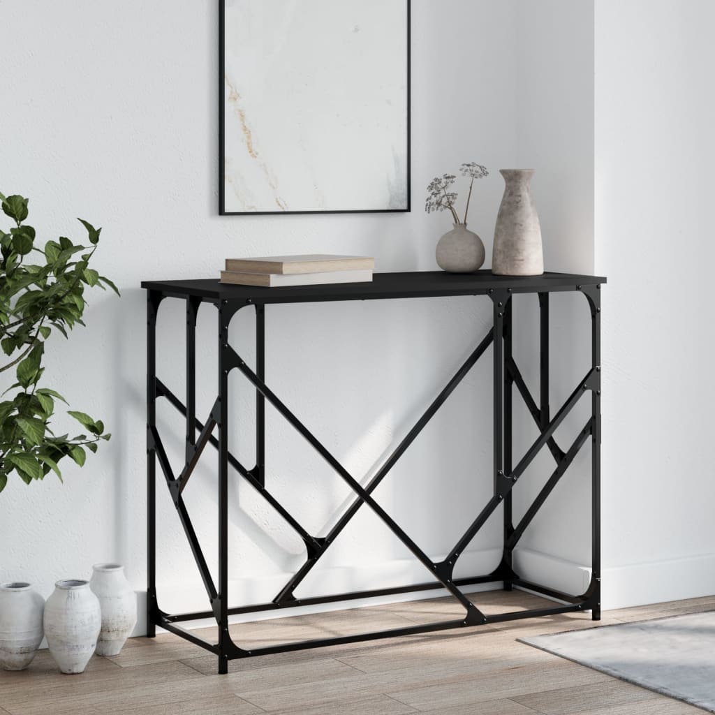 Maison Exclusive - Table console noir 100x40x80 cm bois d'ingénierie ...