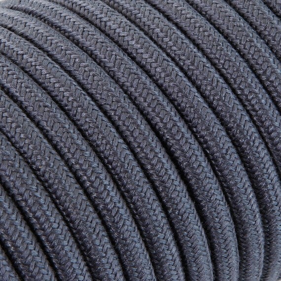 Fil Électrique Tissu Graphite 2x0,75mm² - Câble Électrique Textile de ...