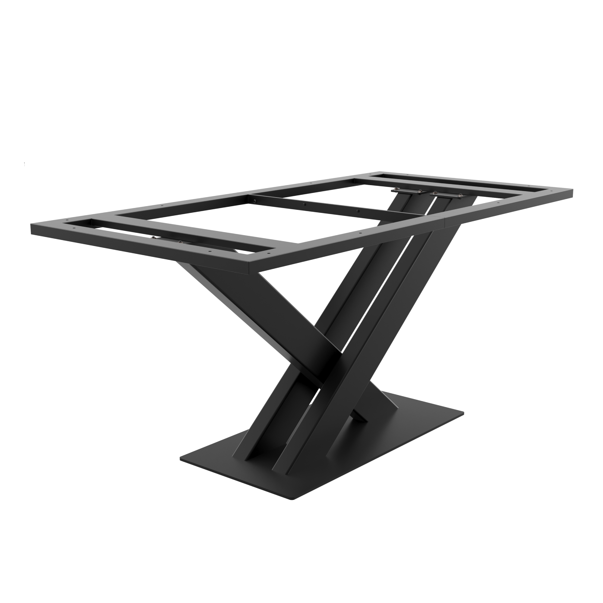 MetaloPro Pied de table en métal noir, design minimaliste et industriel ...