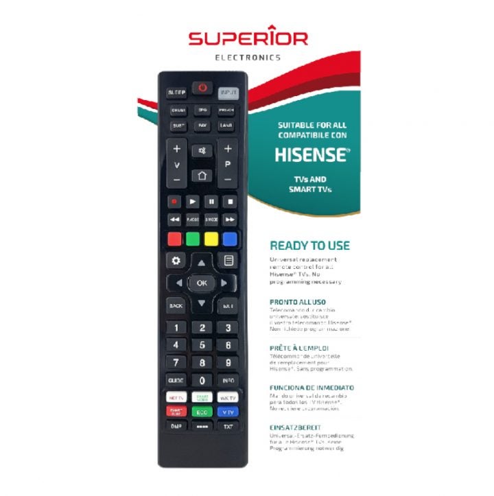 Télécommande universelle HISENSE SMART SUPERIOR SUPTRB028 | Leroy Merlin