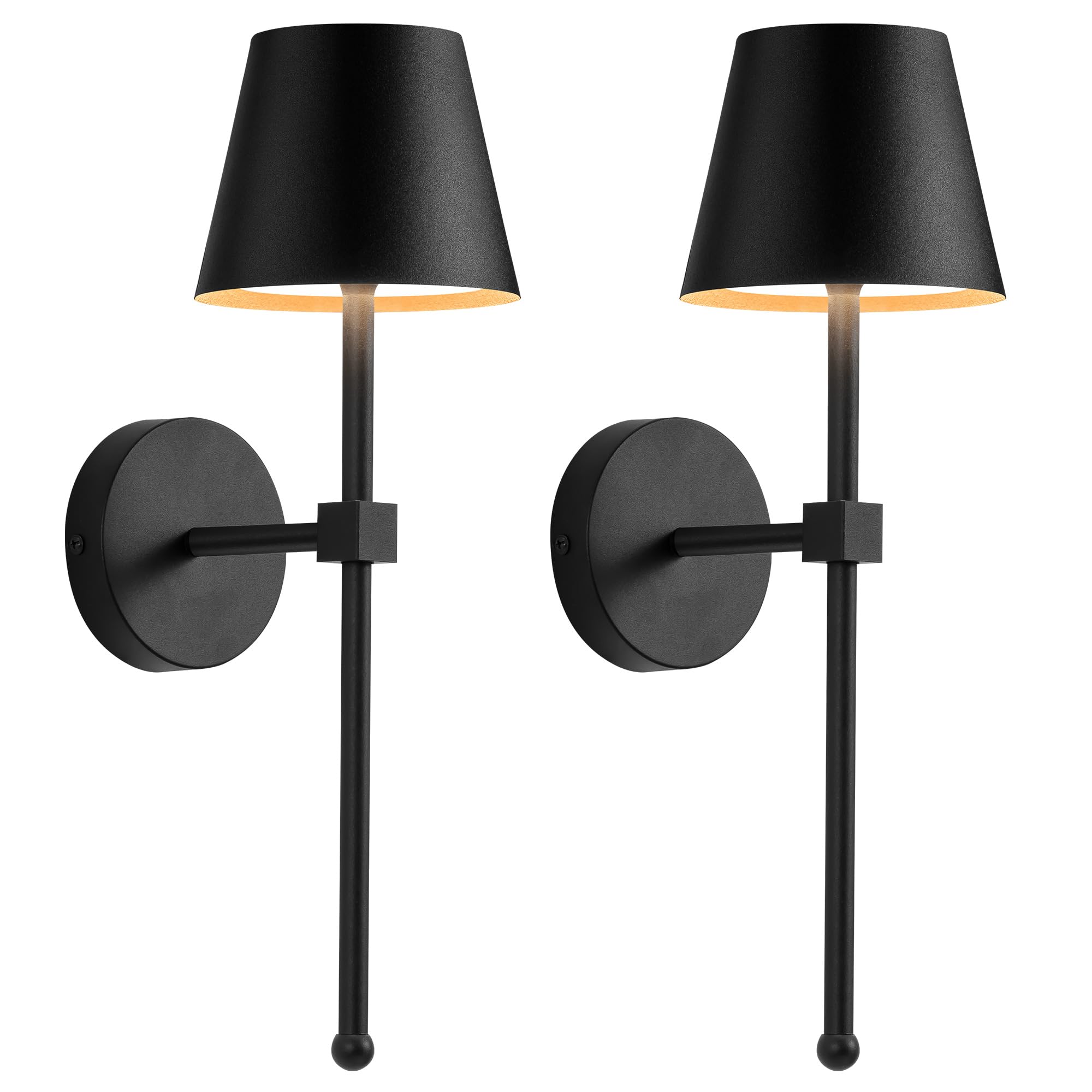 Set di 2 applique da parete wireless, lampade da parete a LED senza ...
