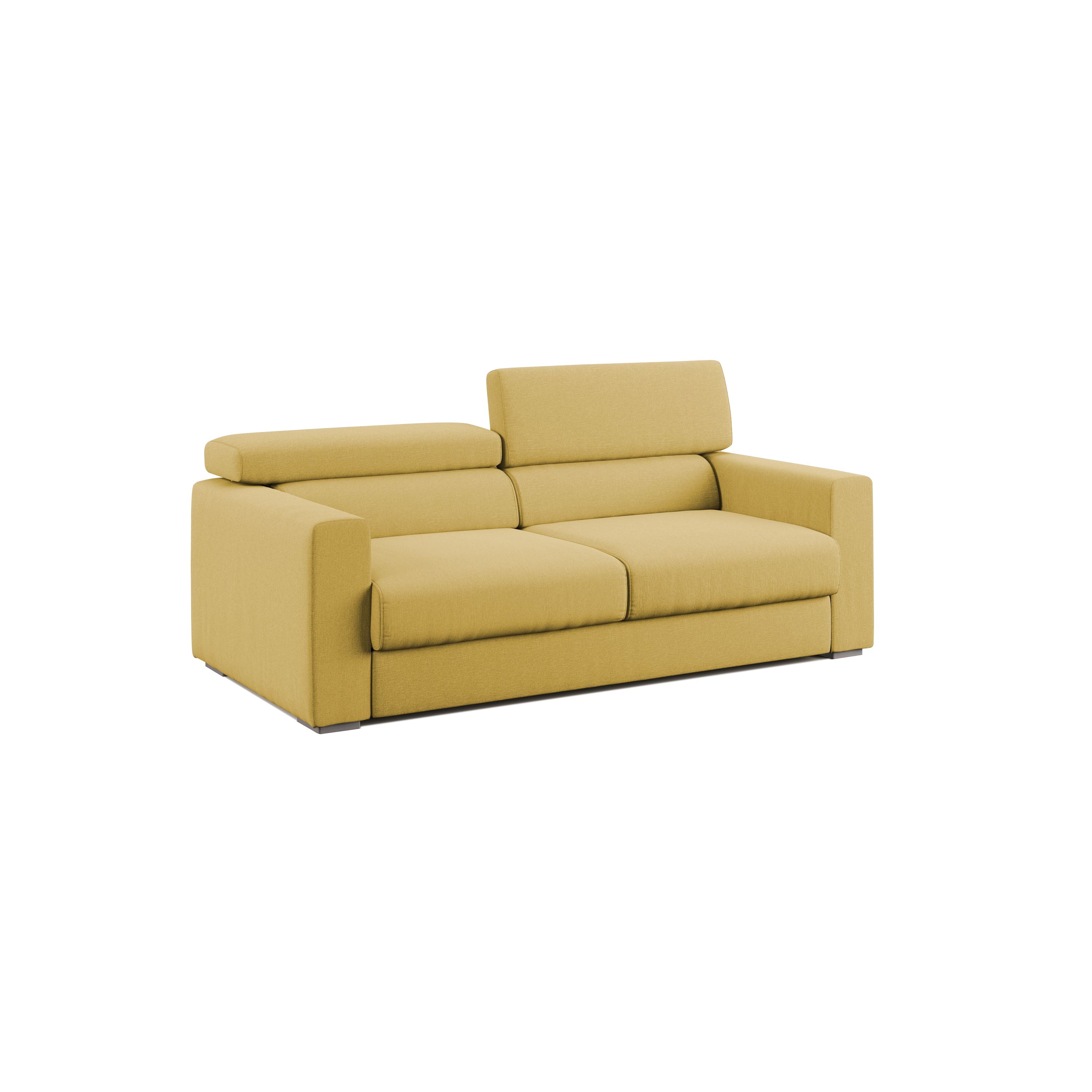 Dylan Divano con pouf estraibile 158 cm giallo | Leroy Merlin