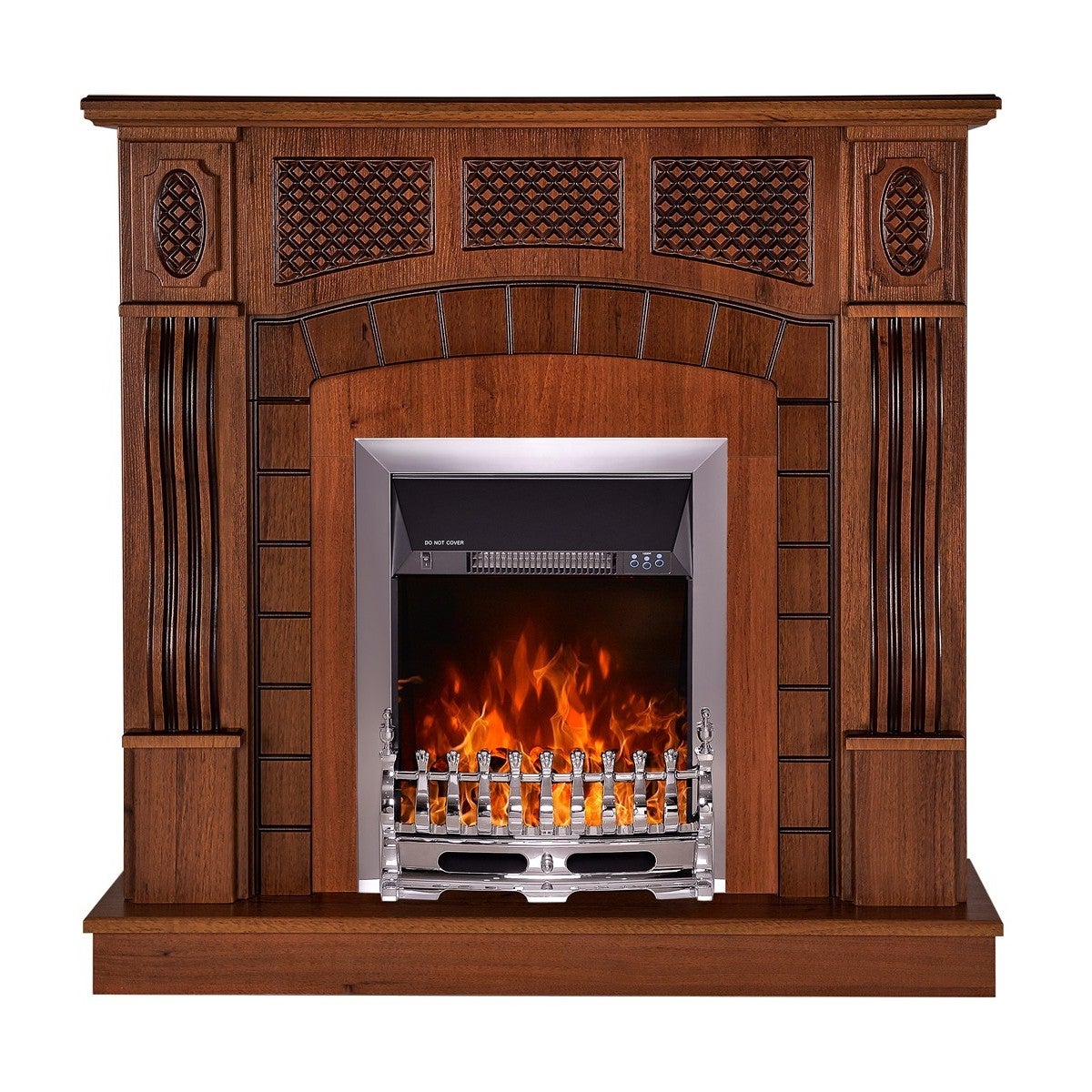 Cheminée électrique argentée Amsterdam & Galileo, Art Flame, 1120 x ...