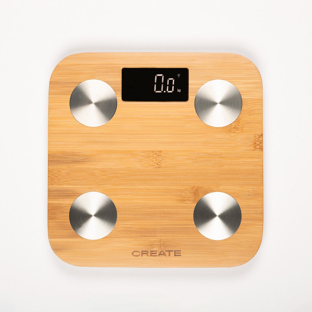 CREATE - BALANCE BODY BAMBOO SMART - Báscula de baño de bioimpedancia ...