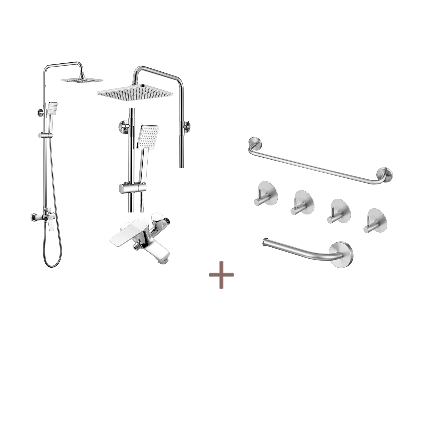 Auralum max Colonne de Douche Mécanique,Hauteur Réglable 90-1240mm Set ...